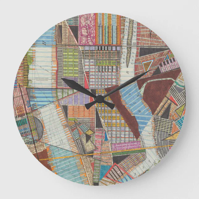 Modern Map of New York II Large Clock | Zazzle