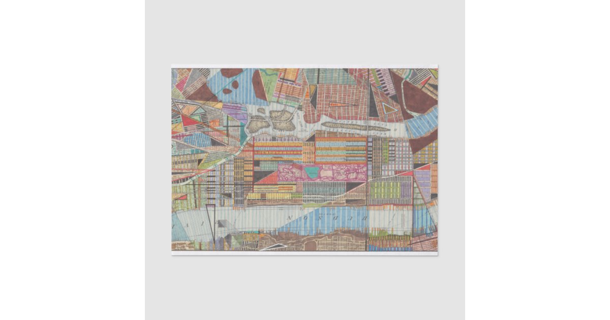 Modern Map of New York III Tissue Paper | Zazzle