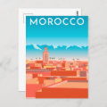 Modern Marakesh Travel Postcard | Zazzle