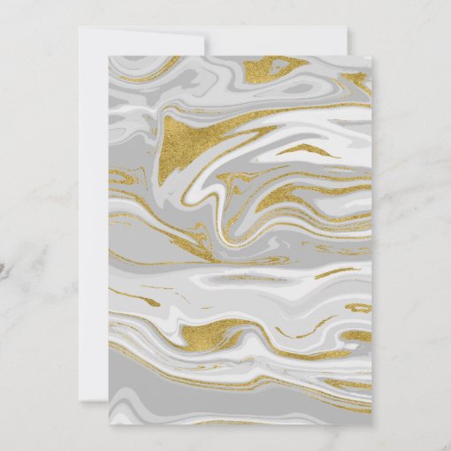 Modern Marble and Gold Wedding Invitation Card | Zazzle