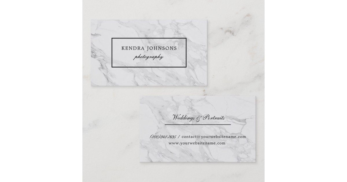Modern marble business card | Zazzle