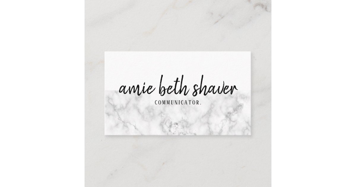 modern marble business card | Zazzle
