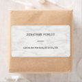 Modern Marble Clean Personalized Template Shipping Label | Zazzle