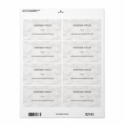 Modern Marble Clean Personalized Template Shipping Label | Zazzle