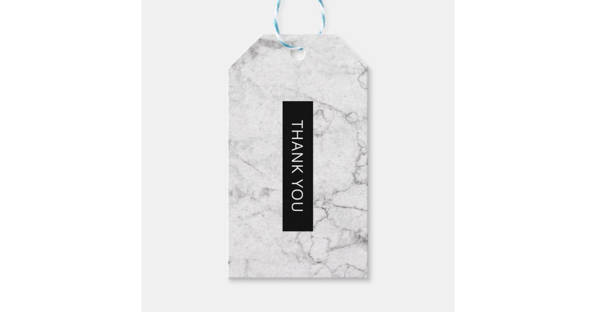 Modern marble favor tag | Zazzle