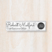 Modern Marble Logo Door Sign Name Plate | Zazzle
