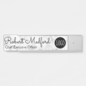 Modern Marble Logo Door Sign Name Plate | Zazzle