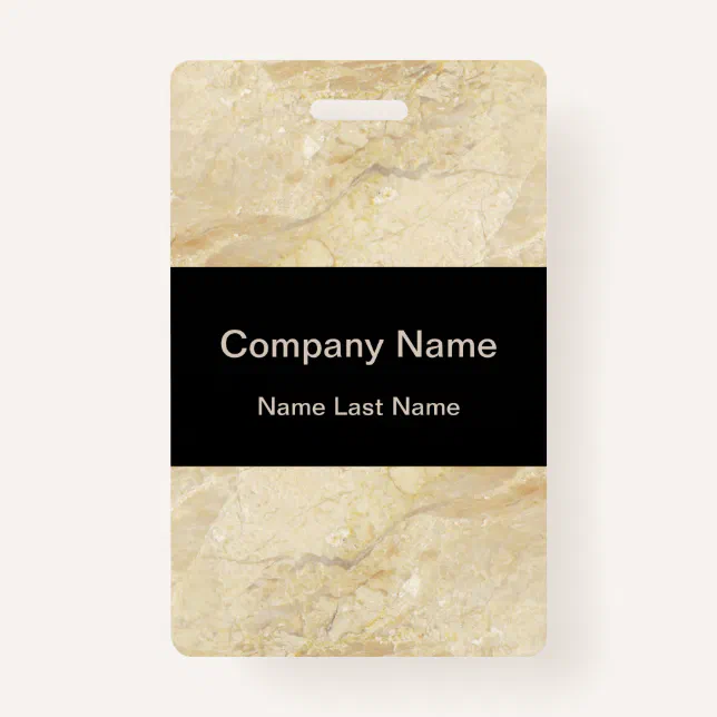Modern Marble Pattern Employee Design Badge | Zazzle