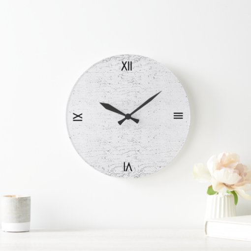 Modern Marble Textured Wall Clock | Zazzle