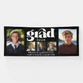 Modern Masculine Graduation Photo Collage Banner | Zazzle