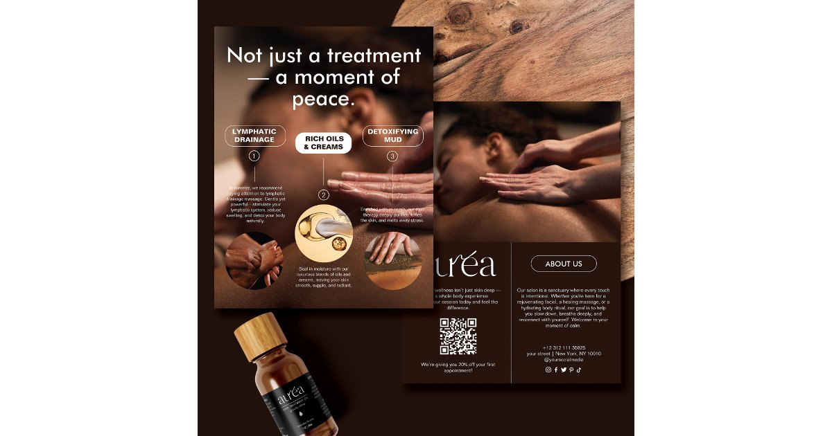 Modern Massage Spa Promotion Flyer | Zazzle