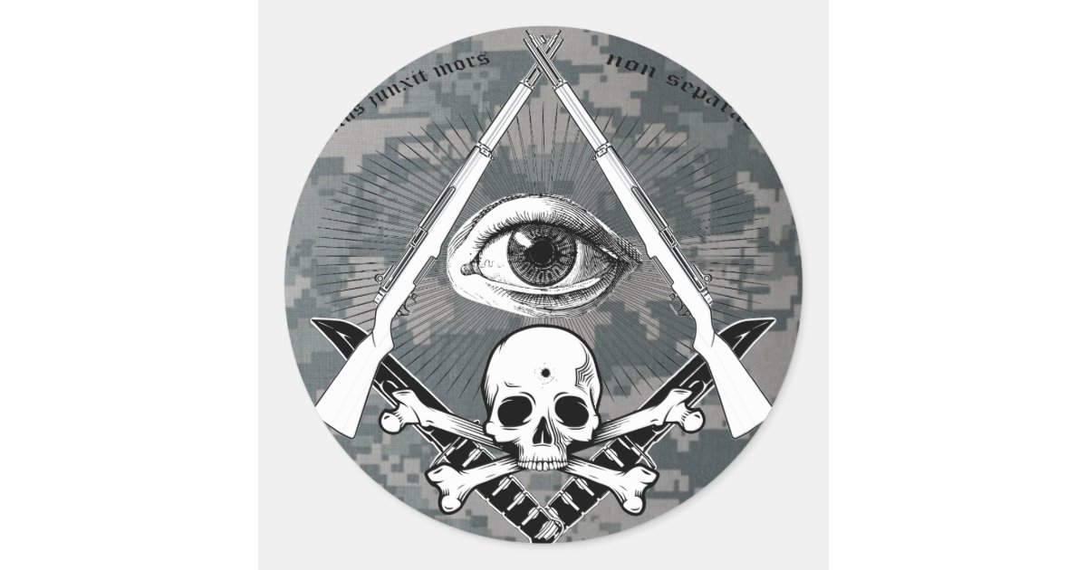 Modern Master Mason M1 Garand & Kabar sticker | Zazzle