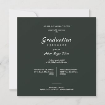 Modern Mathematics Background Elements Graduation Invitation | Zazzle