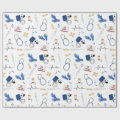 Modern Medical Doctor Nurse Pattern Wrapping Paper | Zazzle