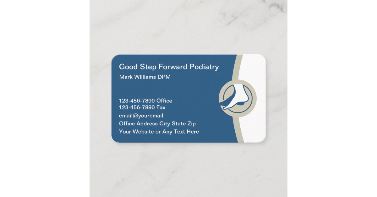 Modern Medical Podiatrist Business Cards | Zazzle