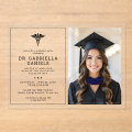 Modern Medical School Graduate Doctor Graduation Acrylic Invitations ...