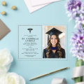 Modern Medical School Graduate Doctor Graduation Acrylic Invitations ...