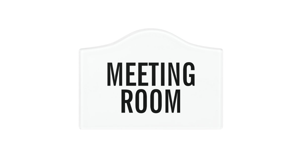 Modern meeting room door sign for boardroom | Zazzle