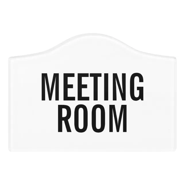 Modern meeting room door sign for boardroom | Zazzle