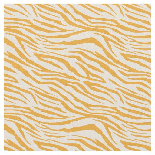 Modern Mellow Yellow Ivory Zebra Pattern Fabric | Zazzle