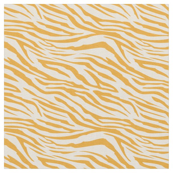 Modern Coral Ivory Zebra Pattern Fabric | Zazzle