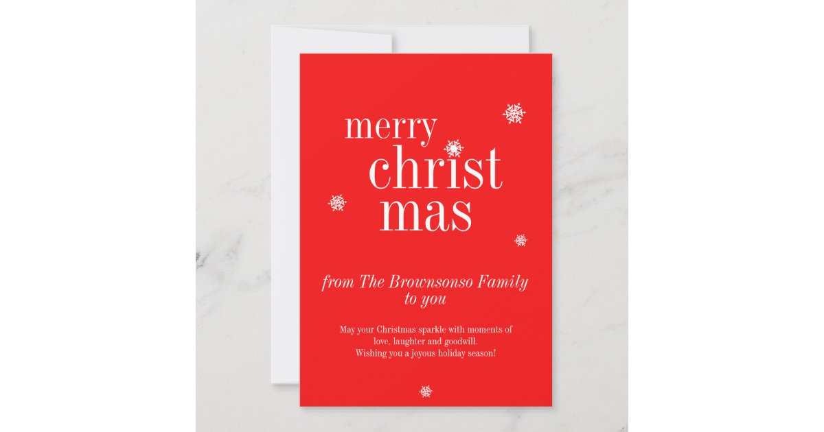 Modern Merry Christmas Invitation | Zazzle