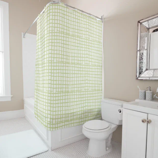 Modern Mesh Shower Curtain | Zazzle