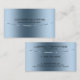 Modern Metallic Blue Stainless Steel Look Business Card | Zazzle