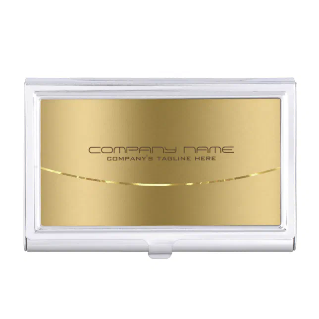 Modern Metallic Gold Design Stainless Steel Look Case For Business ...