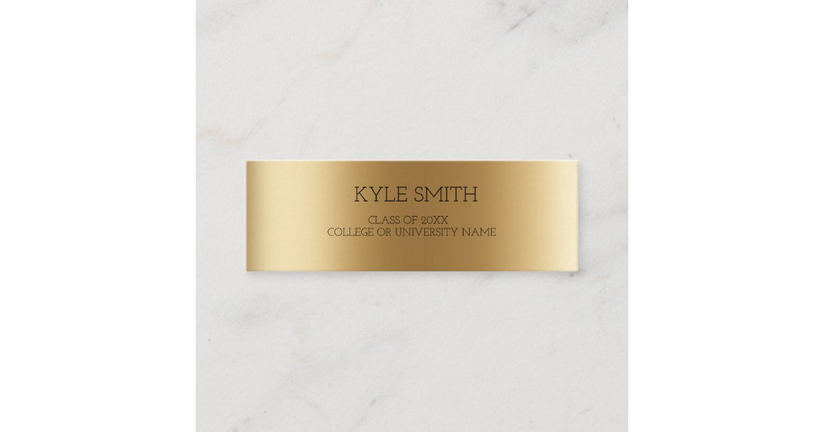 Modern Metallic Gold Profile Card | Zazzle