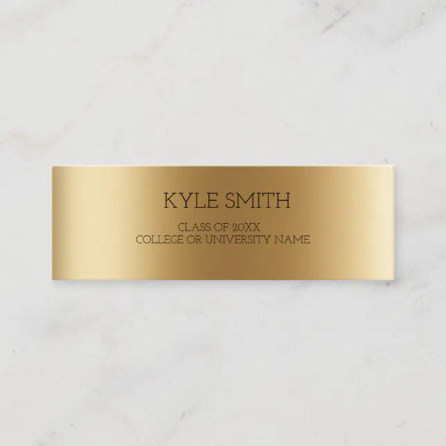 Modern Metallic Gold Profile Card | Zazzle