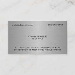 Modern Metallic Texture Print Business Card | Zazzle