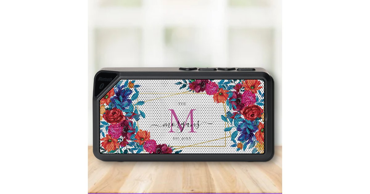 Modern Mexican Fiesta Floral Established Bluetooth Speaker | Zazzle