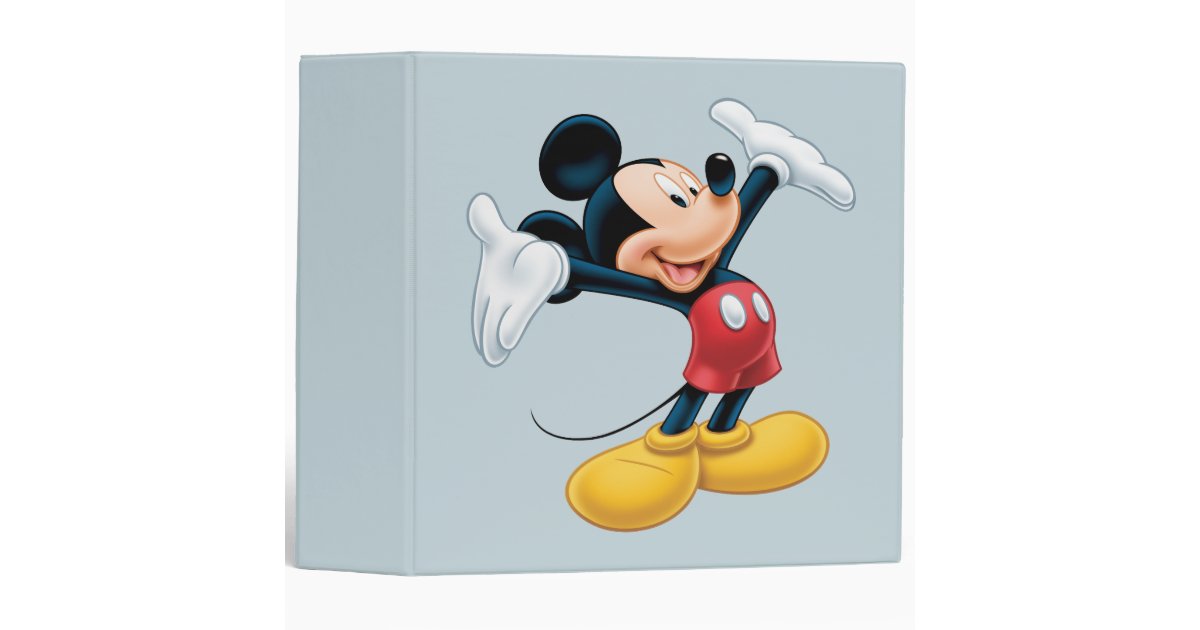 Modern Mickey | Airbrushed 3 Ring Binder | Zazzle
