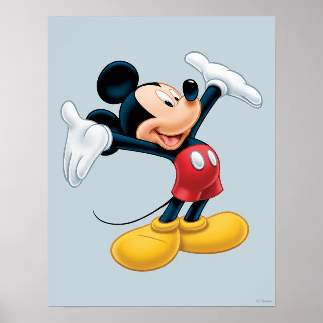 Modern Mickey | Airbrushed Poster | Zazzle