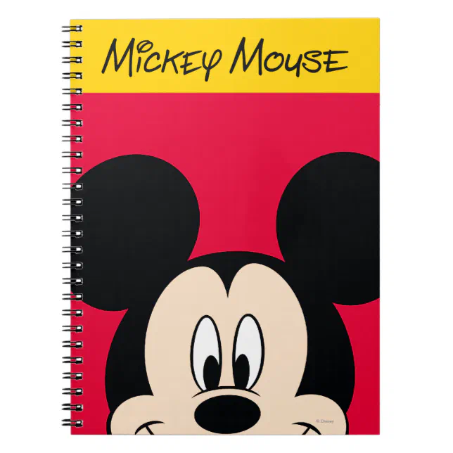 Modern Mickey | Smiling Head Notebook | Zazzle