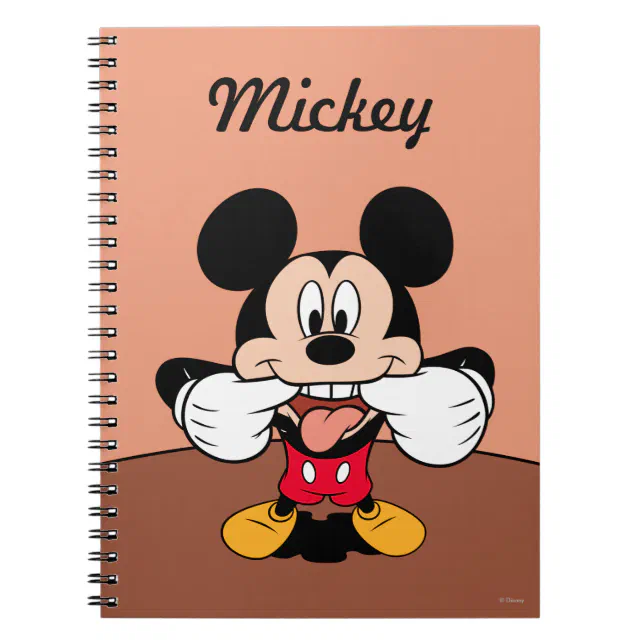 Modern Mickey | Sticking Out Tongue Notebook | Zazzle