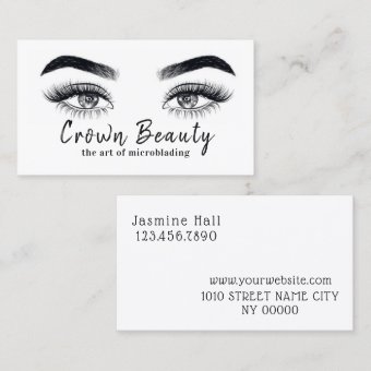 Modern Microblading Business Card | Zazzle