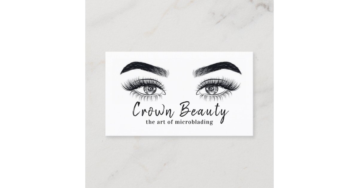 Modern Microblading Business Card | Zazzle