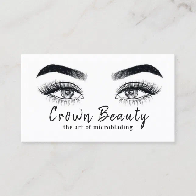 Modern Microblading Business Card | Zazzle