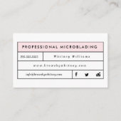 Modern Microblading Business Card | Zazzle
