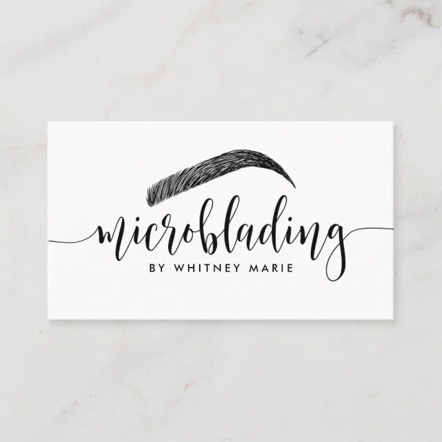 Modern Microblading Business Card | Zazzle