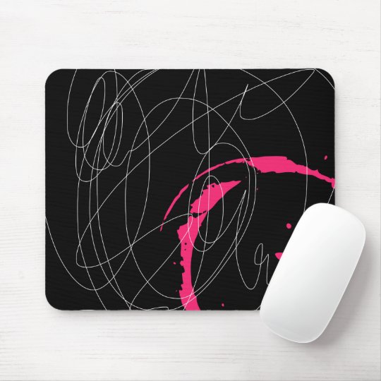 Modern minimal abstract scribble line art mouse pad | Zazzle.com