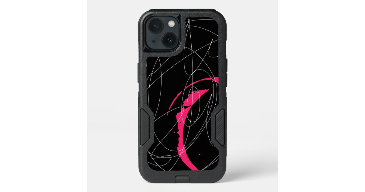 Modern minimal abstract scribble line art otterbox iPhone case | Zazzle