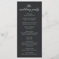 Modern Minimal Black Tie Wedding Ceremony Program | Zazzle