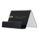 Modern Minimal Black & White Gold Accents Desk Business Card Holder ...
