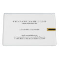 Modern Minimal Black & White Gold Accents Desk Business Card Holder ...