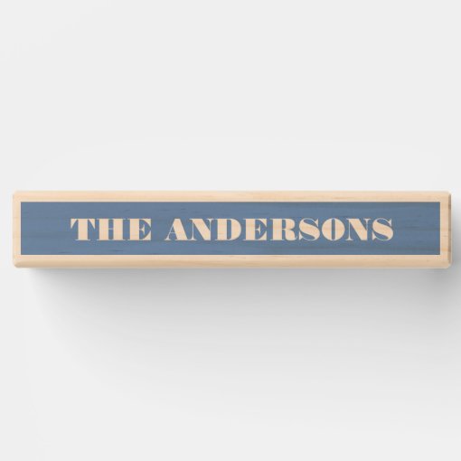 Modern Minimal Blue Custom Name Topple Tower | Zazzle