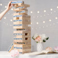 Modern Minimal Blue Custom Name Topple Tower | Zazzle