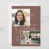 Modern Minimal Boho | Graduation Photo Party Invitation | Zazzle